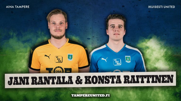 Jani Rantala ja Konsta Raittinen jatkavat Sinipaidoissa - Tampere United