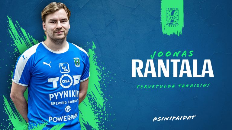 Joonas Rantala palaa TamUun pelattuaan vuoden MuSassa - Tampere United