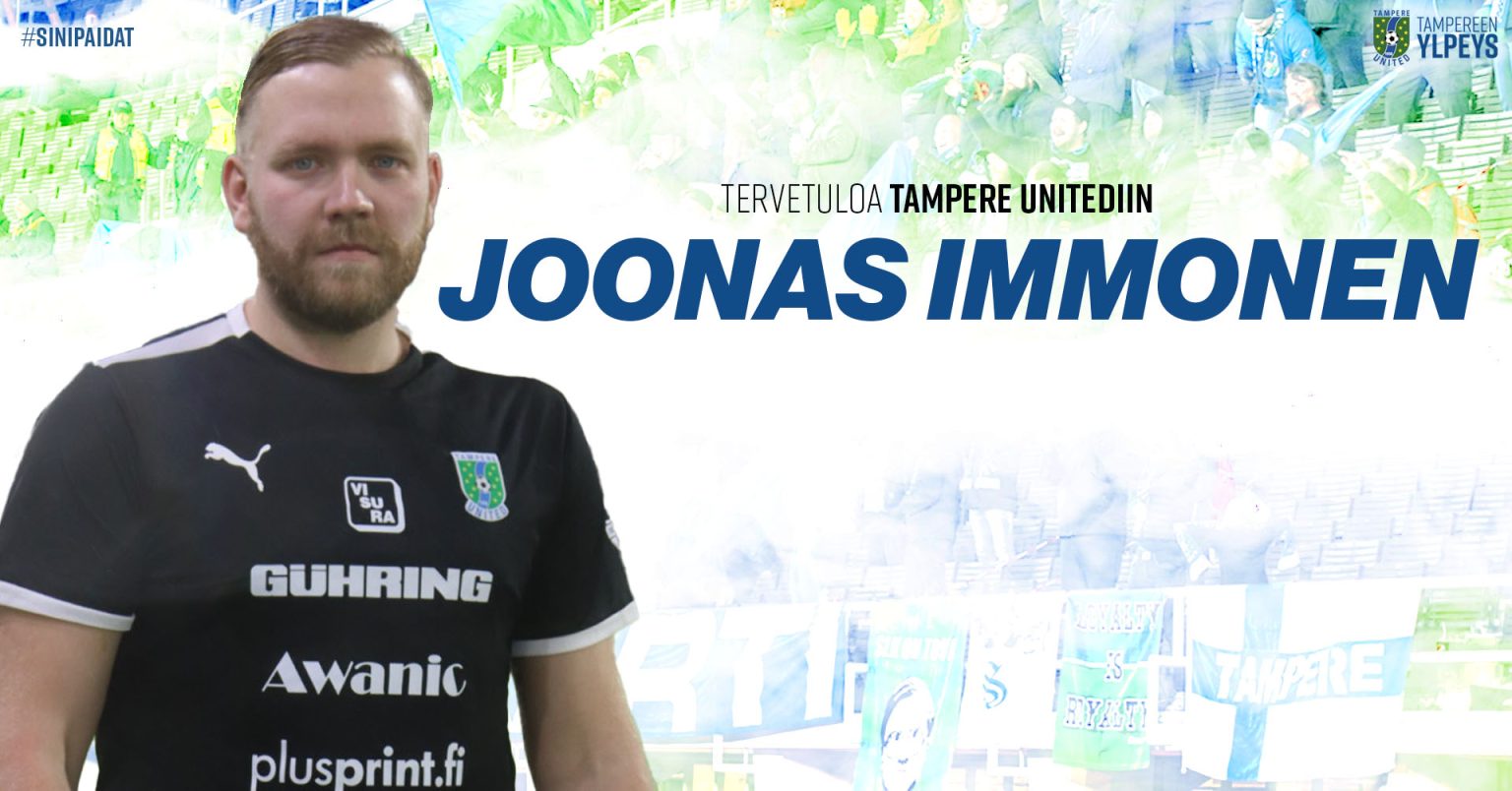 Joonas Immonen on TamUn uusi veräjänvartija - Tampere United
